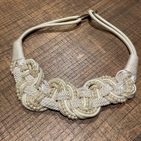 Accessories | Vintage Braided Rope Gold And Pearls | Poshmark